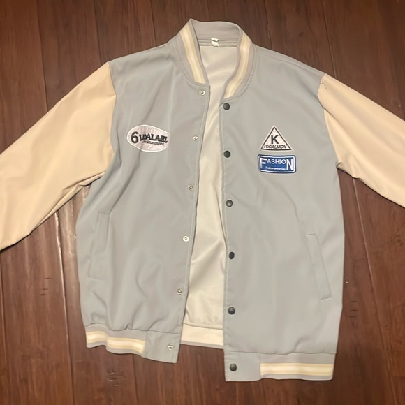 Jackets & Coats | Blue And Cream Varsity Jacket | Poshmark